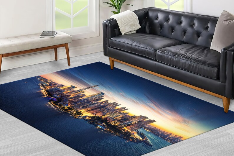 New York Skyline Rug City Landscape Rugs Skyline Rugs - Etsy