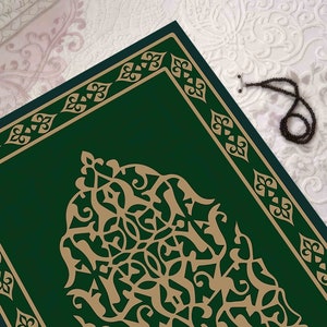 Green Prayer Rug, Beige Prayer Rug, Religious Rug, Ramadan Rug ...