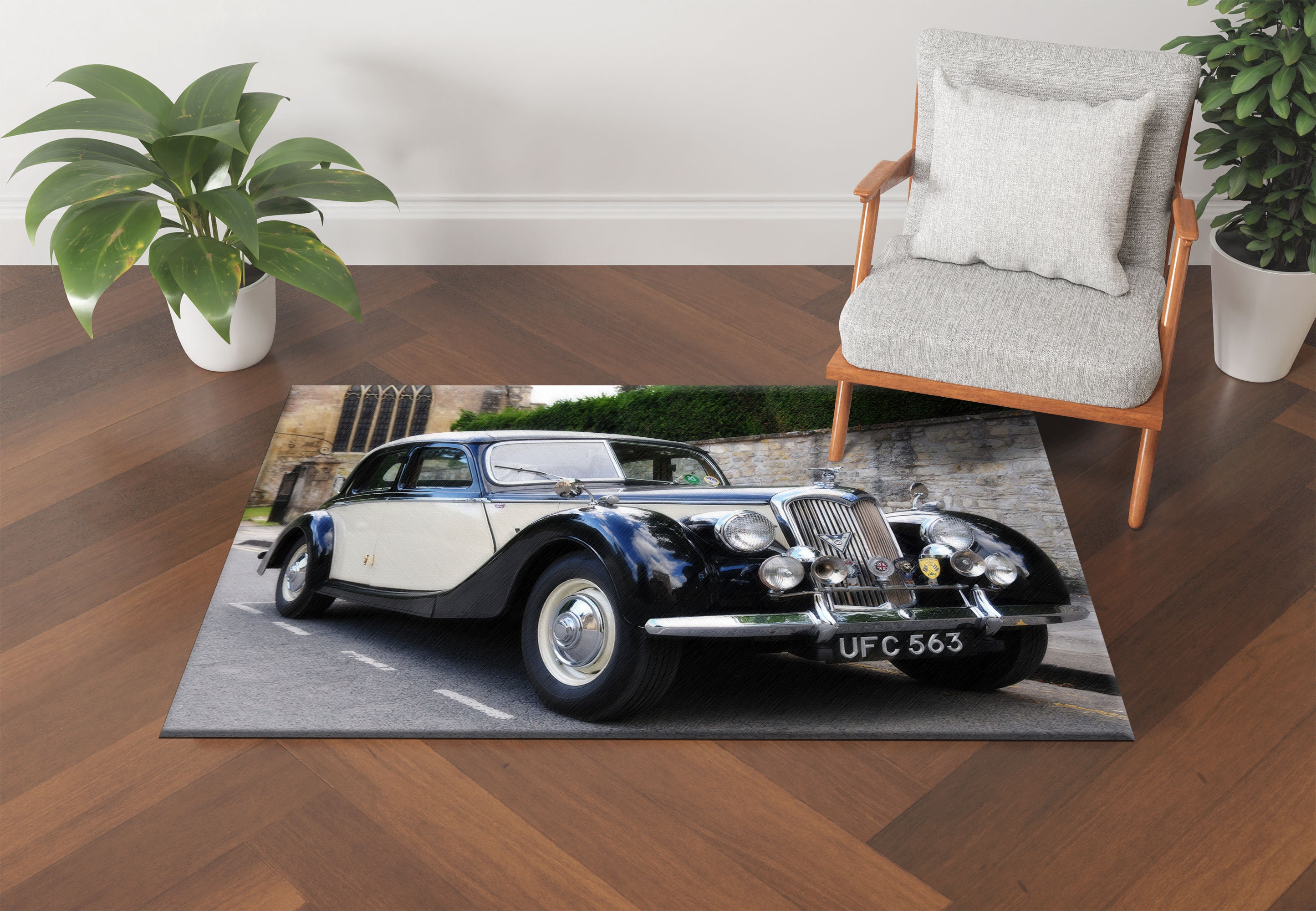 Retro Car Rugs, Old Car Rugs, Vintage Car Rugs, Car Rug, Anti-slip ...