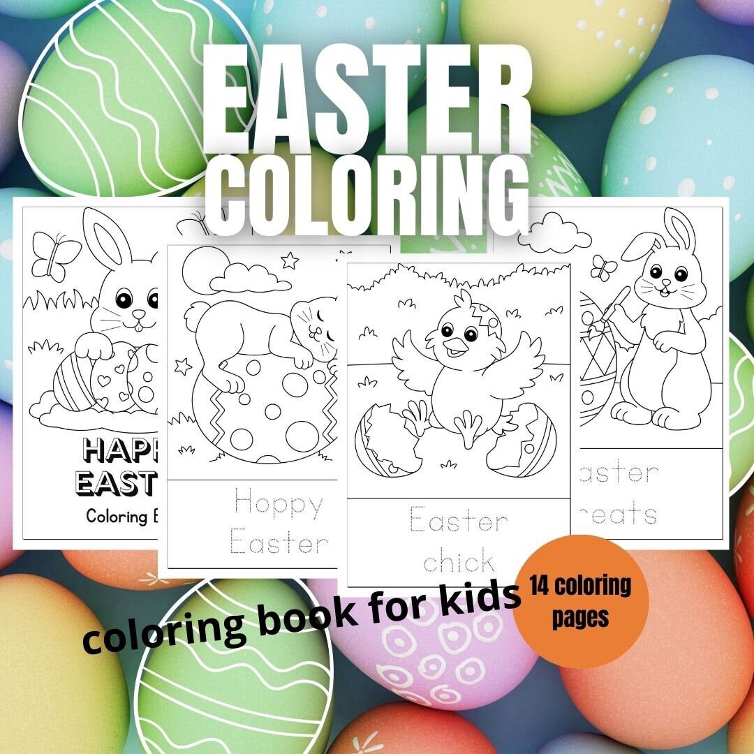 Easter Coloring Pages, Quick and Easy Printable PDF Activity for Kids ...