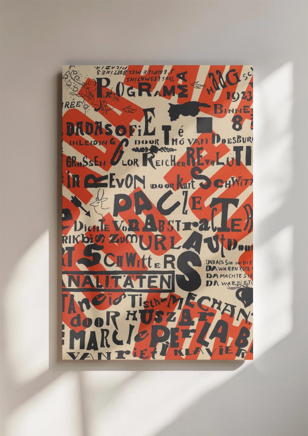 Theo Van Doesburg "kleine Dada Soiree" Canvas Print: Dada Movement ...