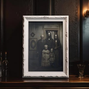 Creepy Family Portrait Print: Gothic Haunted House Decor - Etsy