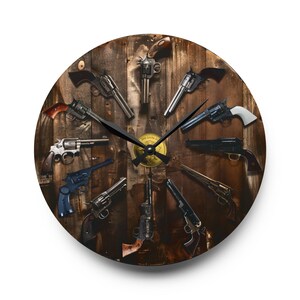 John Wick Clock: Western Revolver Styled Acrylic Wall Decor - Etsy