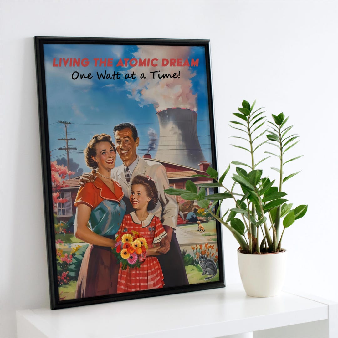 Fallout New Vegas Poster, 1950s Nuclear Family Propaganda Art - Etsy