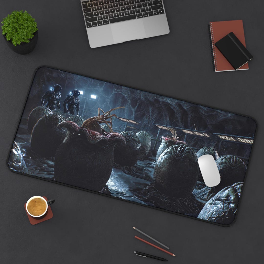 Alien Gaming Desk Mat: Sci-fi Horror Face Hugger Egg Scene - Etsy