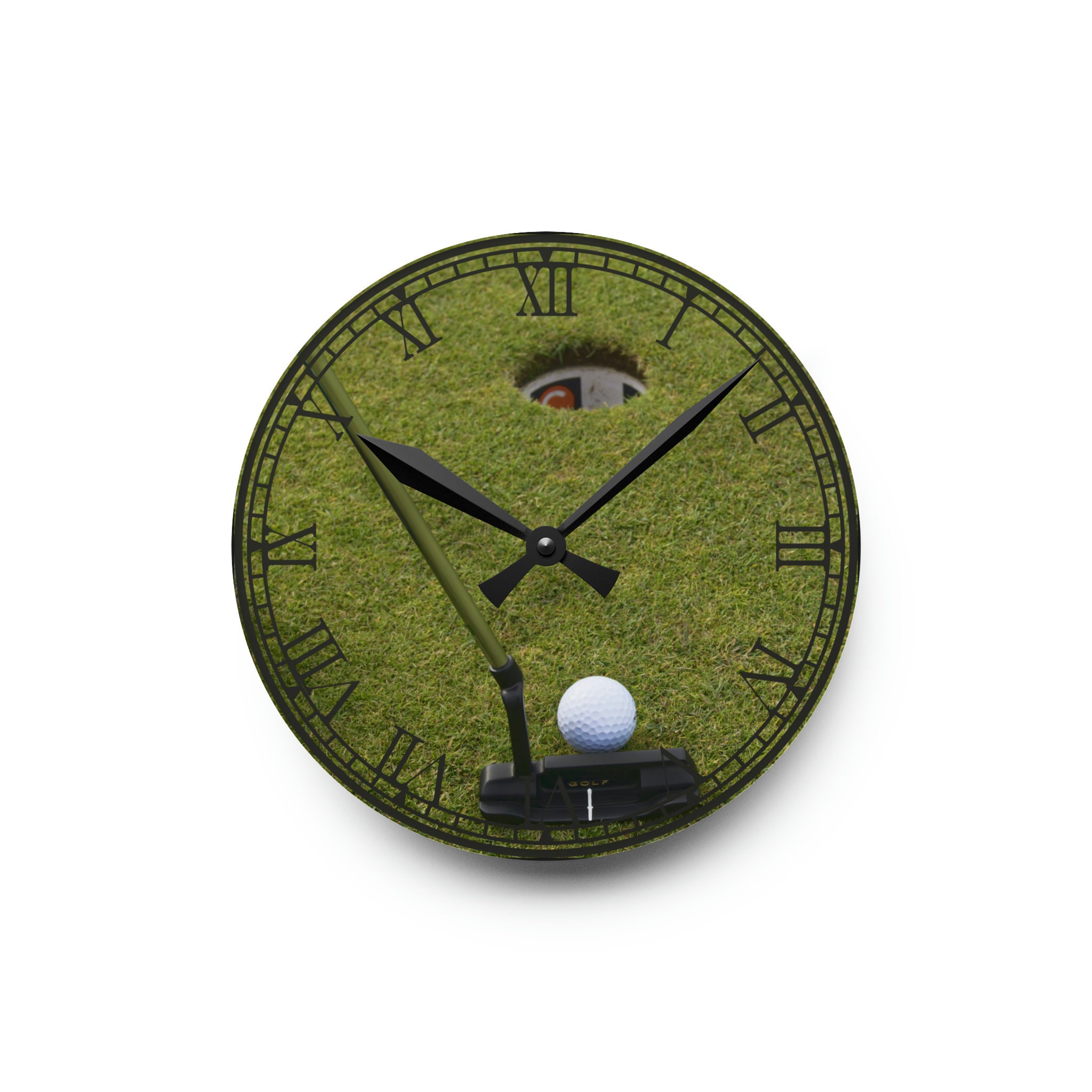 Golf Theme Wall Clock 3D With Putting Green and Golfball - Etsy
