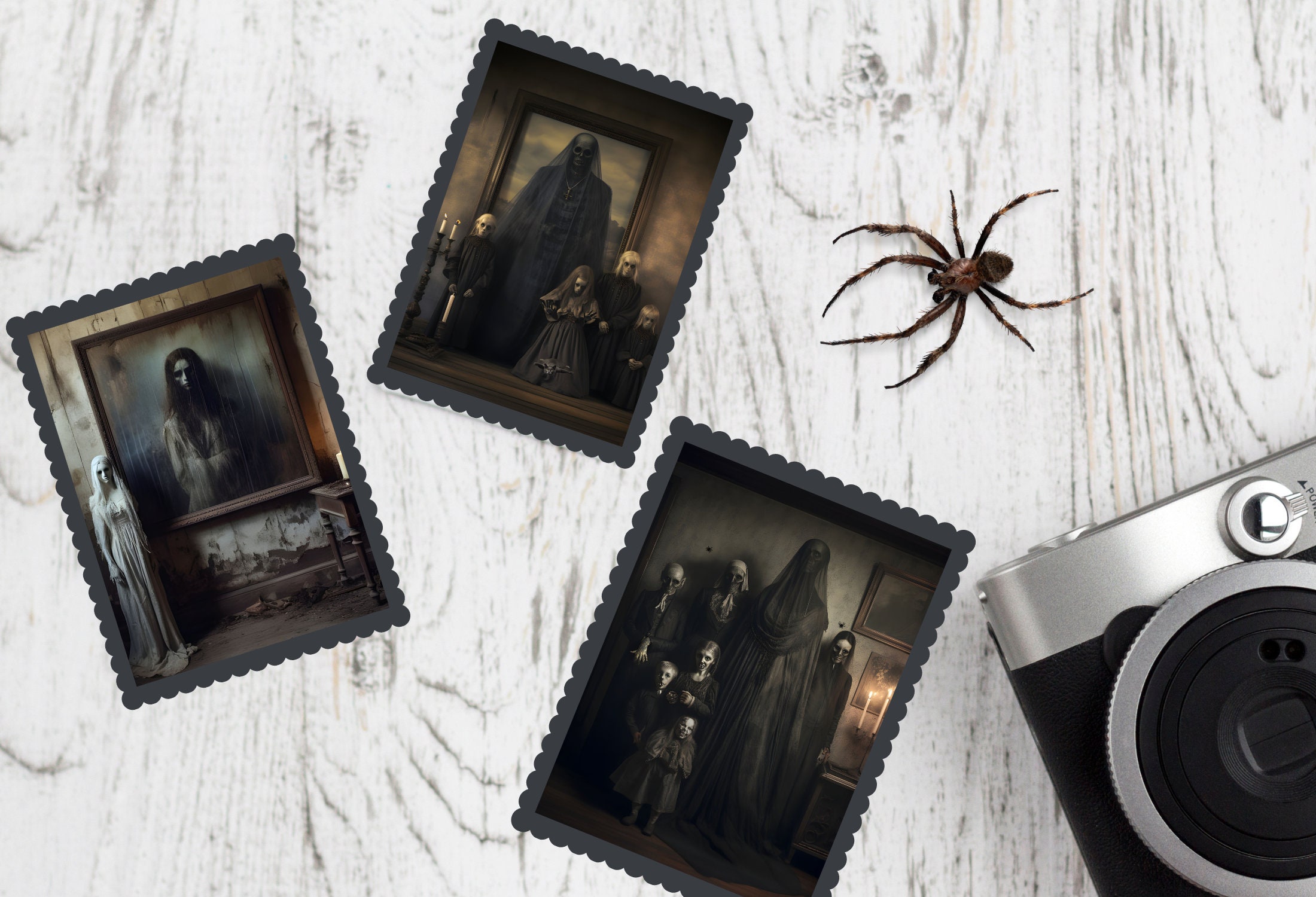 PRINTABLE Vintage Creepy Family Portraits Bundle Macabre Halloween ...