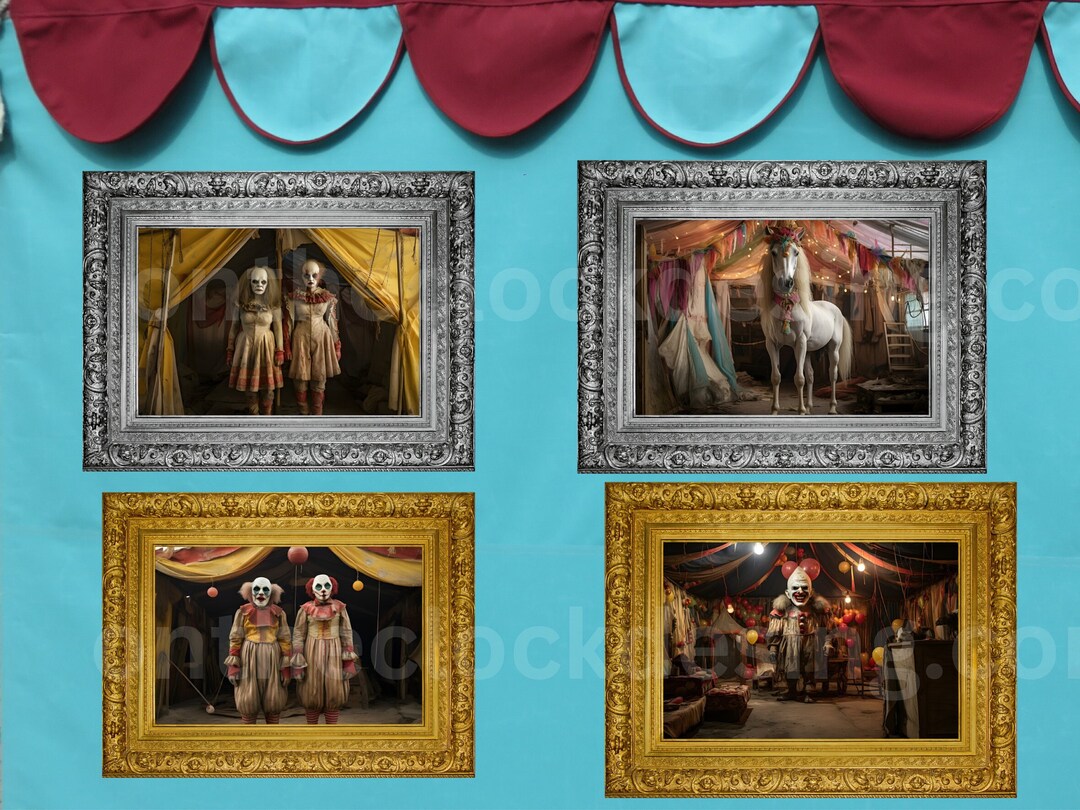 Creepy Circus Sideshow Freaks Prints: Eerie Carnival Decor (digital ...