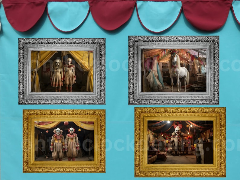 Creepy Circus Sideshow Freaks Prints: Eerie Carnival Decor (digital ...