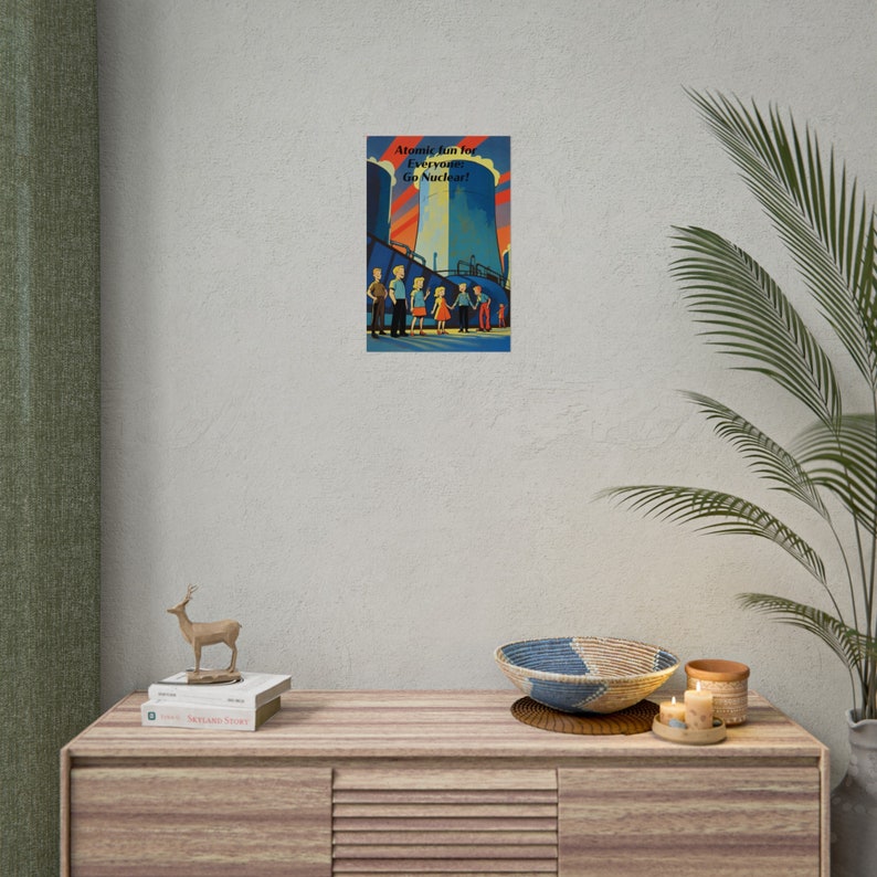 Retro Atomic Energy Poster | 1950s Nuclear Propaganda Art Print - Etsy
