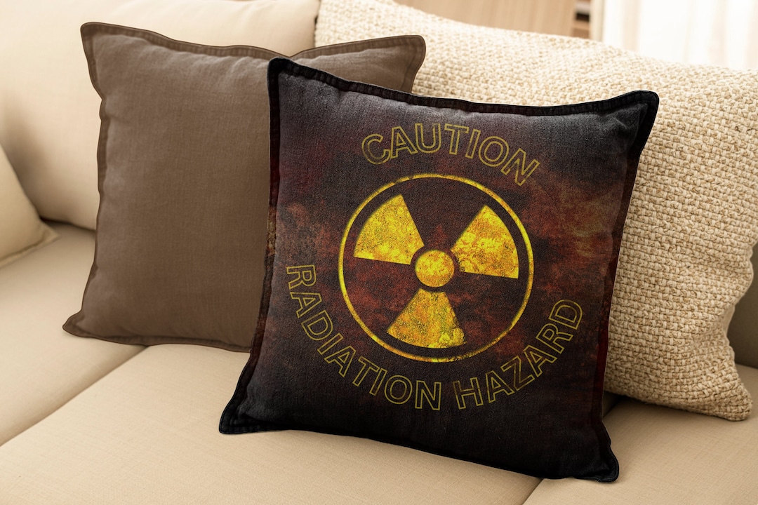 FALLOUT New Vegas Radiation Hazard Throw Pillow - Caution Symbol ...