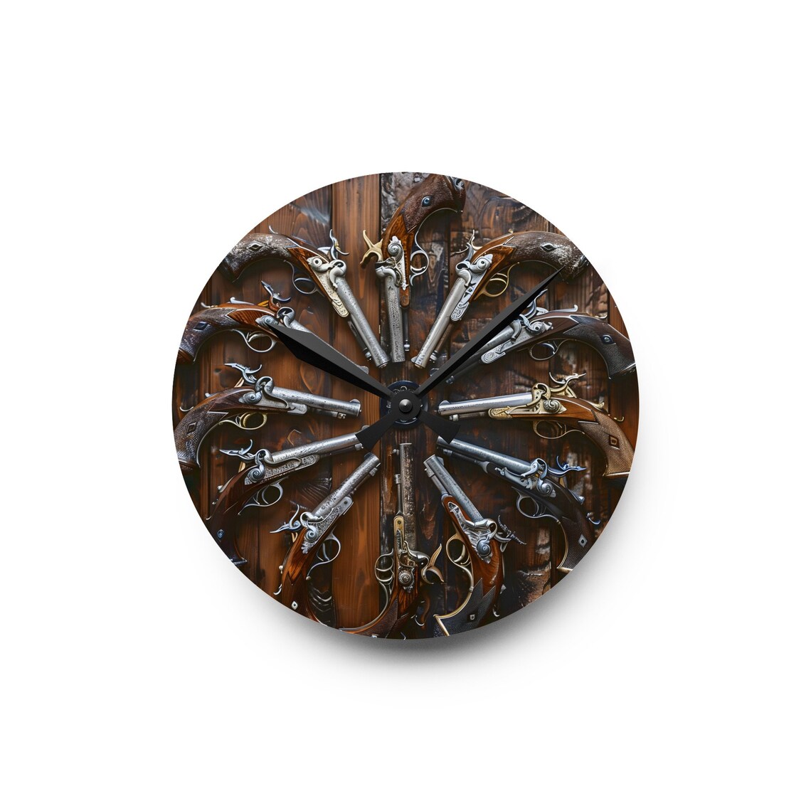 Antique Flint Pistol Clock Unique Vintage Gun Wall Clock Steampunk and ...