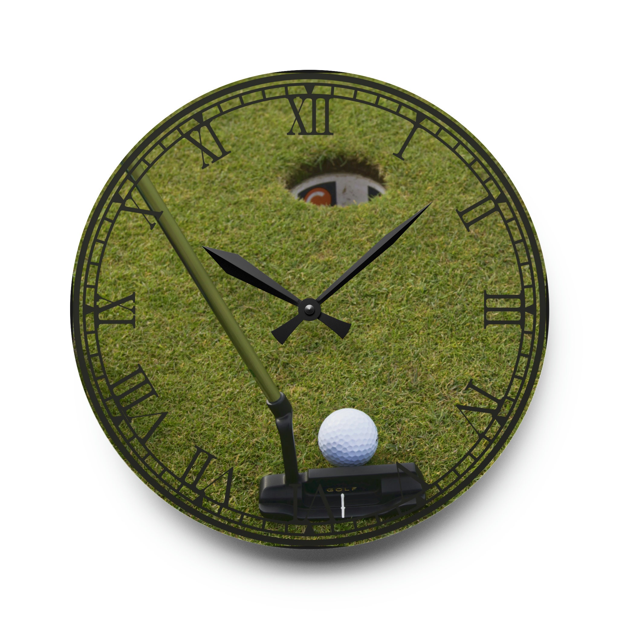 Golf Theme Wall Clock 3D With Putting Green and Golfball - Etsy
