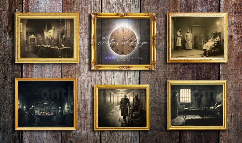 Scary Abandoned Asylum Photo Bundle | 10 Printable Digital Collage ...