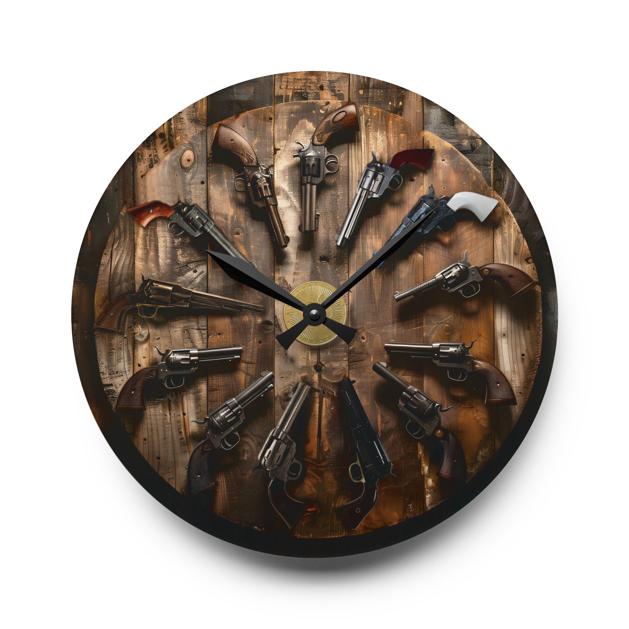 John Wick Inspired Revolver Western Clock Western Style Wall Clock ...