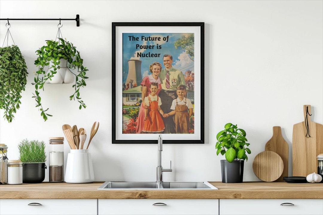 Fallout Nuclear Family Poster – Retro Atomic Energy Propaganda Art ...