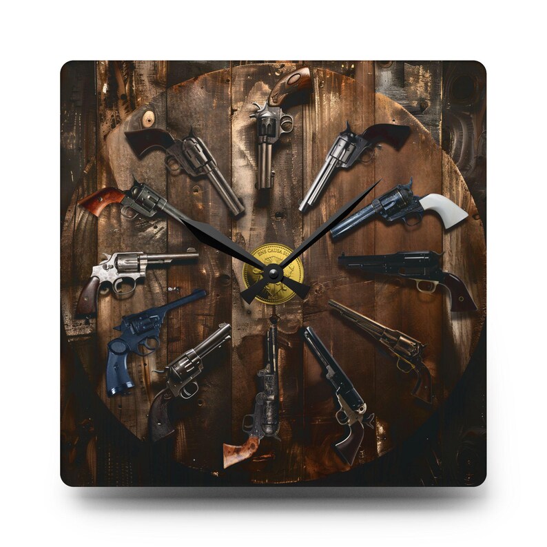 John Wick Clock: Western Revolver Styled Acrylic Wall Decor - Etsy