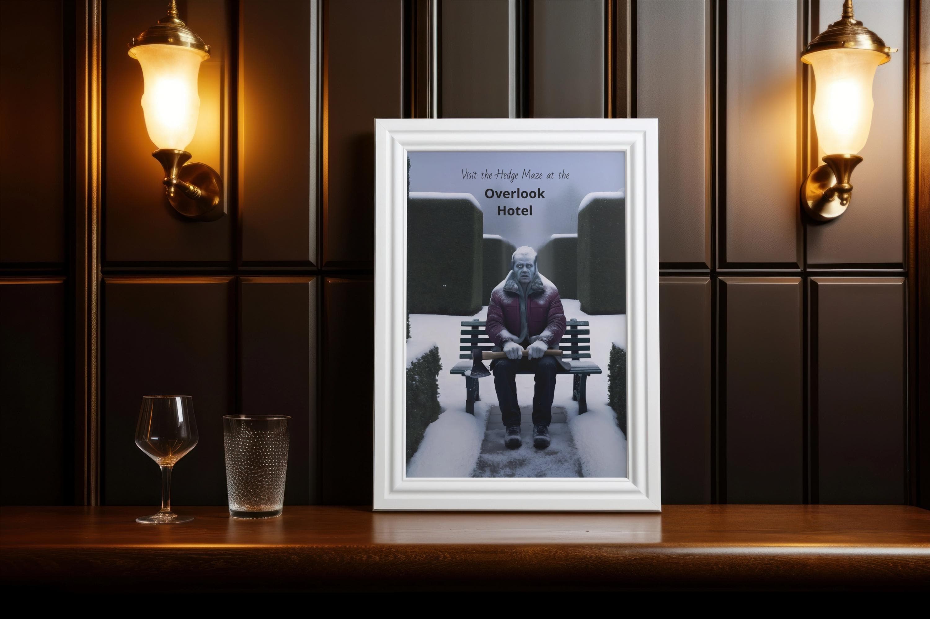 The Shining Overlook Hotel Maze Poster: Iconic Horror Film Art - Etsy