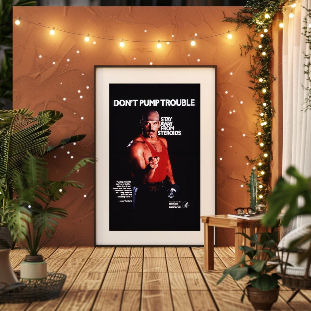 Jessie Ventura Anti-steroids Poster | Motivational Gym Art - Etsy