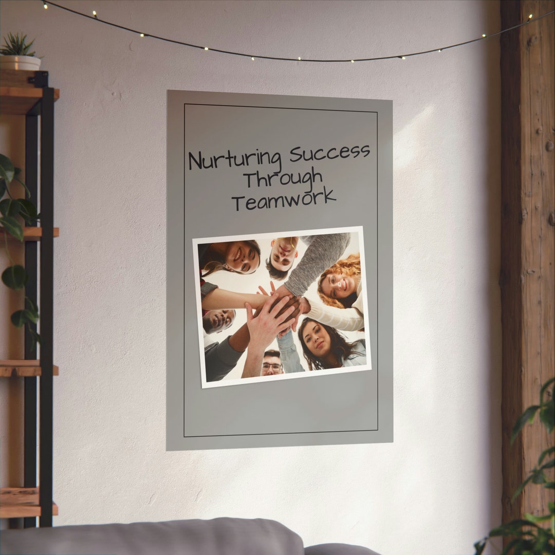Teamwork Motivational Poster, Diverse Hands Together Unity Image ...