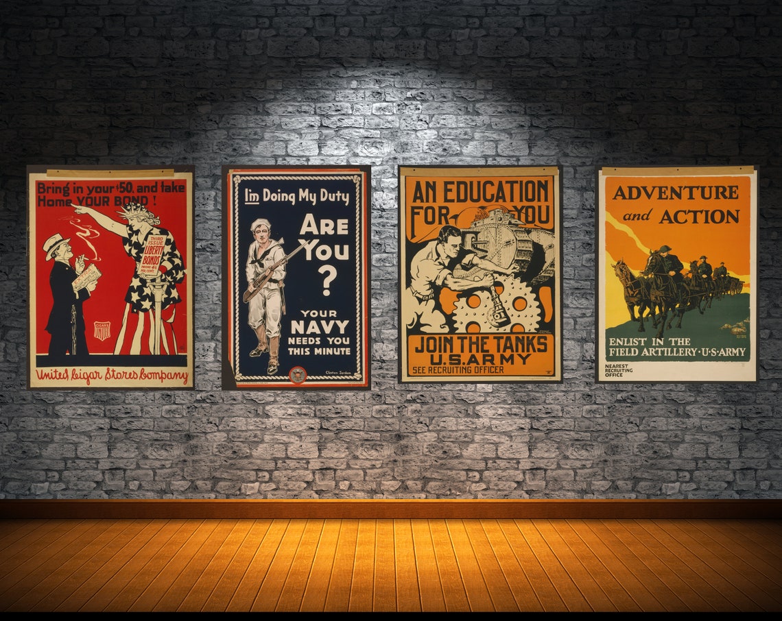 Authentic WW2 Recruitment Poster Pack, Vintage Digital Download, Unique ...