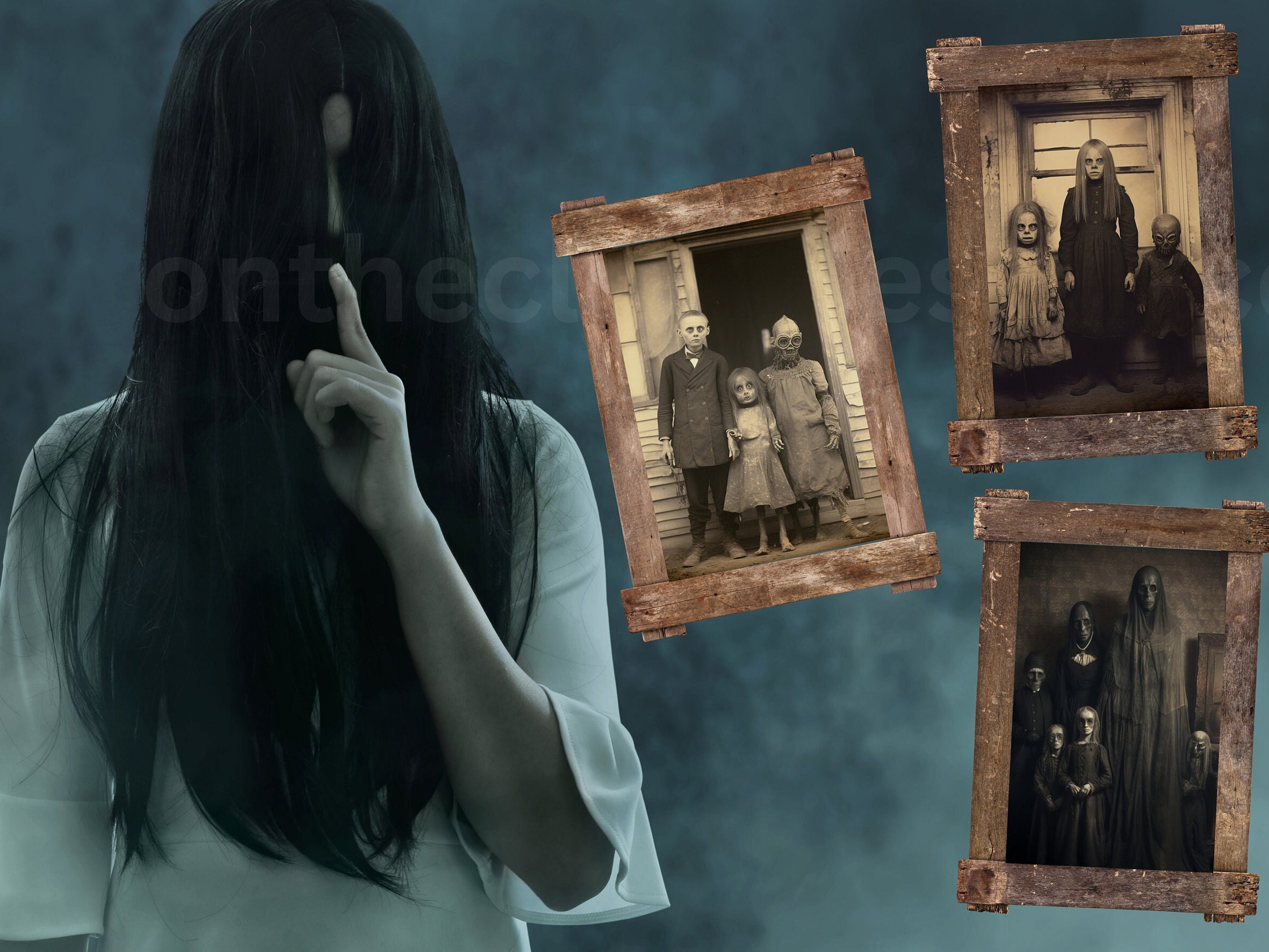 PRINTABLE Creepy Vintage Ghost Photos P10 Print Bundle Scary Halloween ...