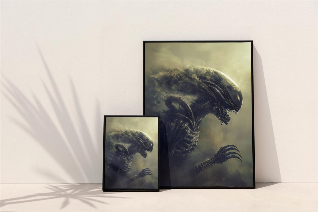 Alien Xenomorph Horror Movie Poster: Dark Sci-fi Art Print - Etsy