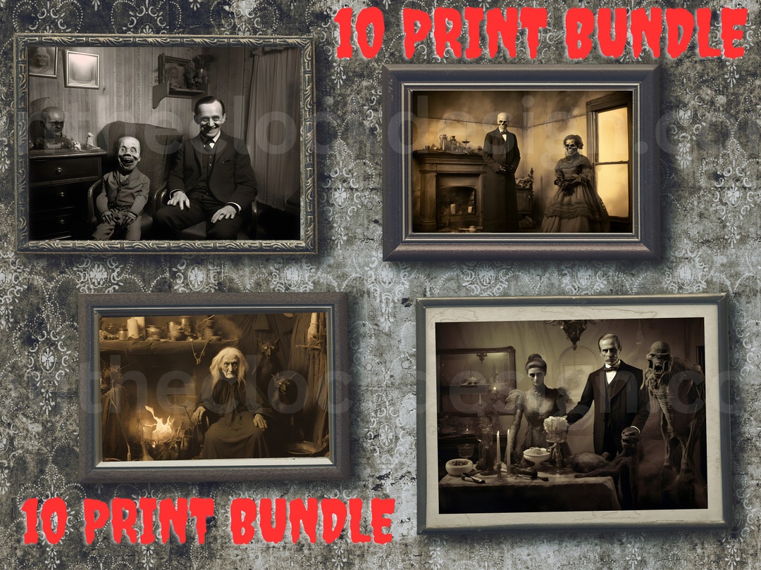 PRINTABLE Creepy Vintage Ghost Photos | 10 Print Bundle | Scary ...
