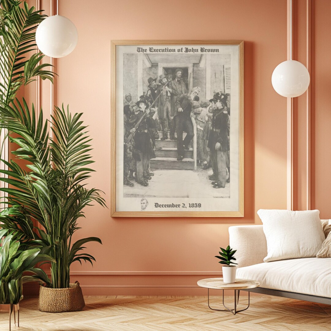 Vintage John Brown's Execution Poster 1859 | Historic Art Print ...