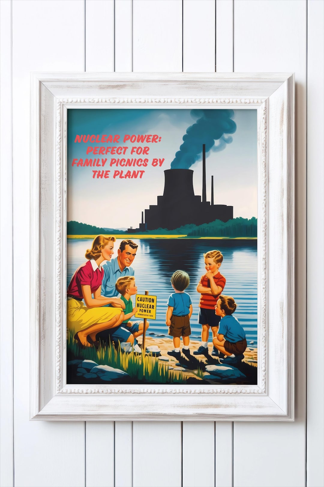 Vintage Atomic Energy Propaganda Poster Retro Family Safety ...