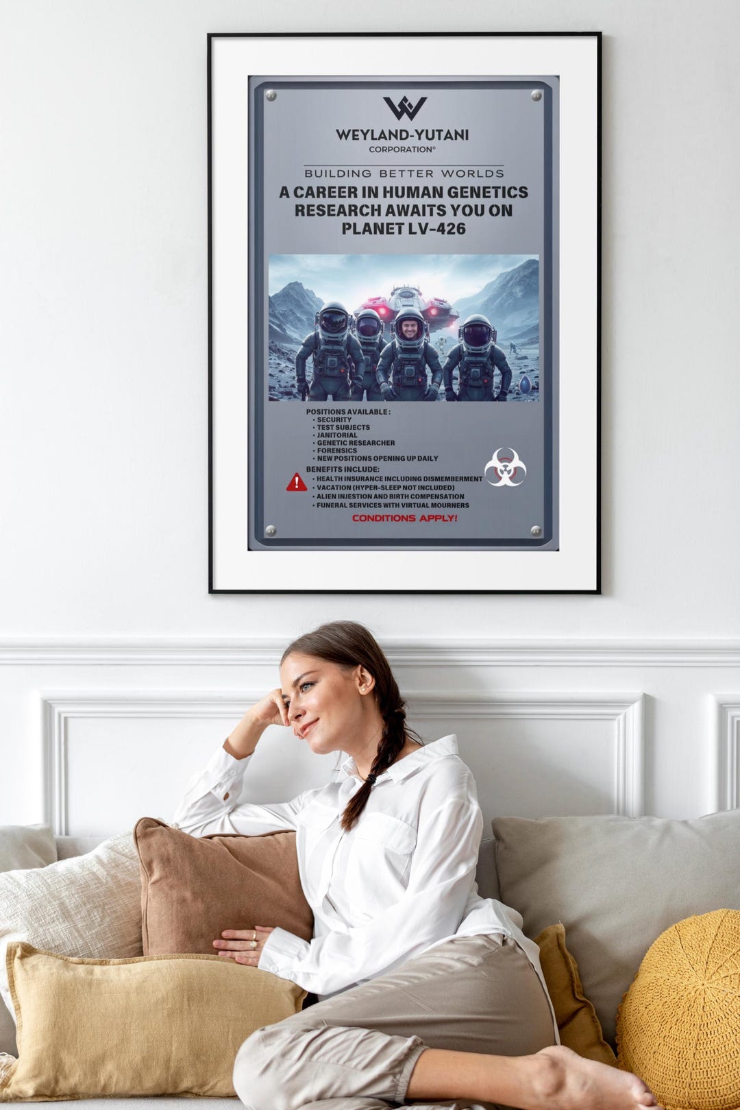 Alien Prometheus Movie Help Wanted Poster, Weyland-yutani Corp Satire ...