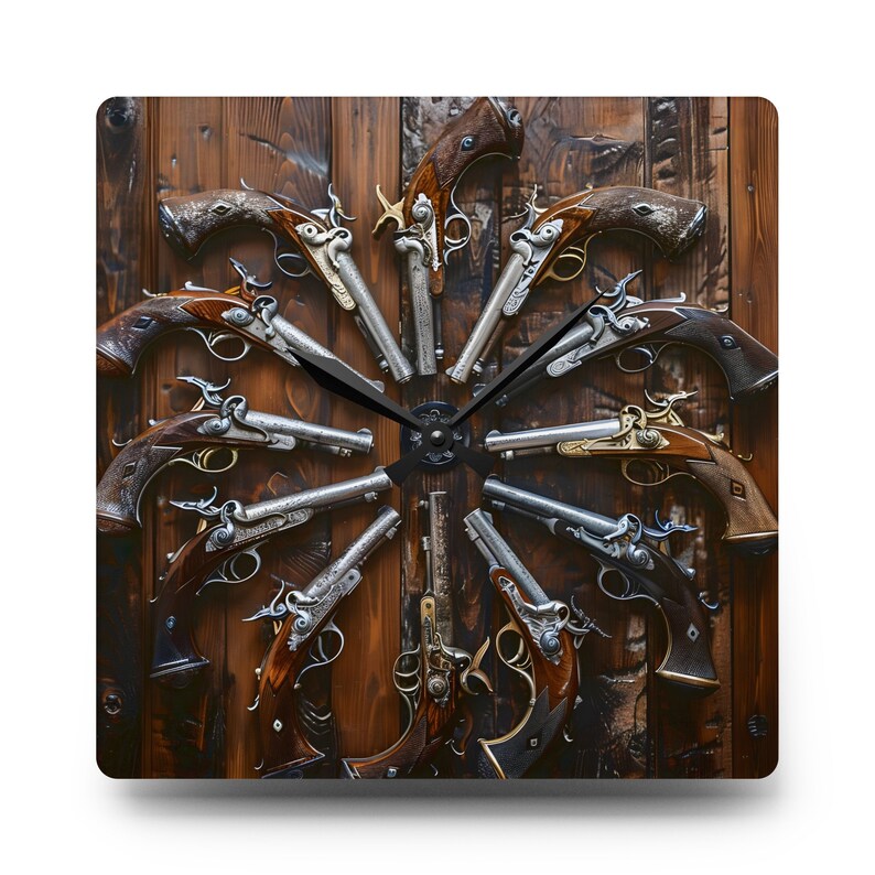 Antique Flint Pistol Clock Unique Vintage Gun Wall Clock Steampunk and ...