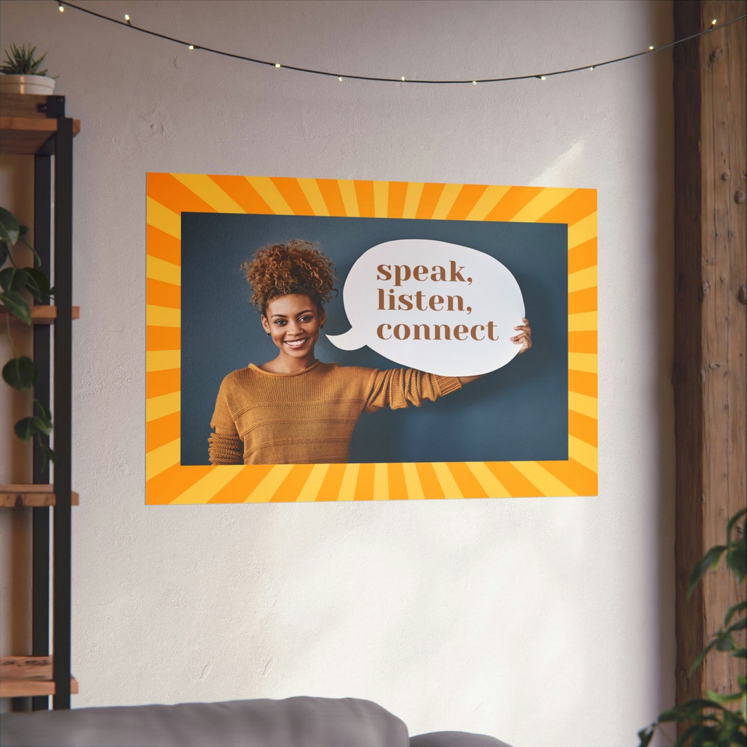 Human Resources HR Motivational Poster Speak Listen - Etsy