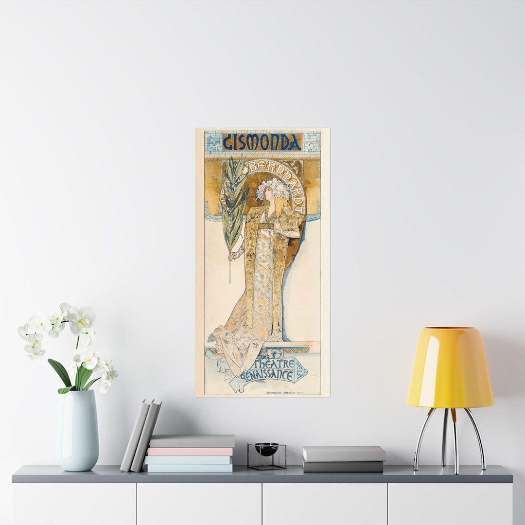 Alphonse Mucha Gismonda Poster - Art Nouveau Illustration Print - 1895 ...