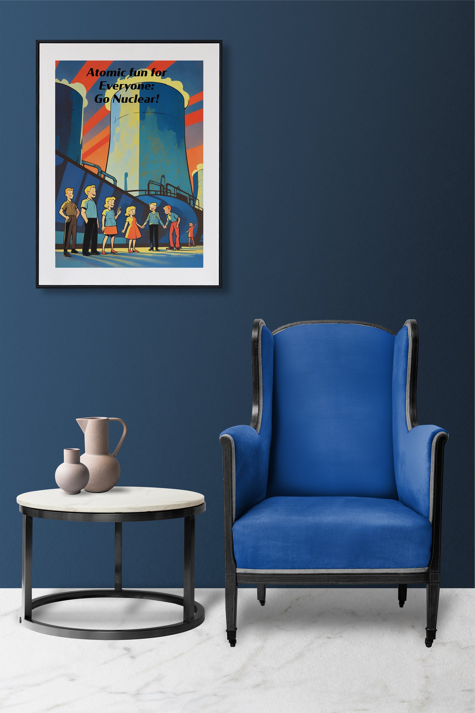 Retro Nuclear Fallout Propaganda Poster 1950s Fun Atomic Energy Art for ...