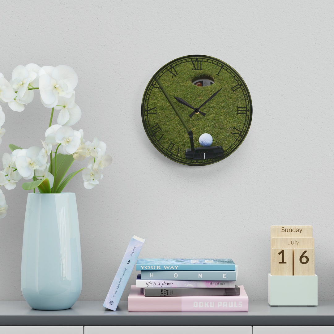 Golf Theme Wall Clock 3D With Putting Green and Golfball - Etsy