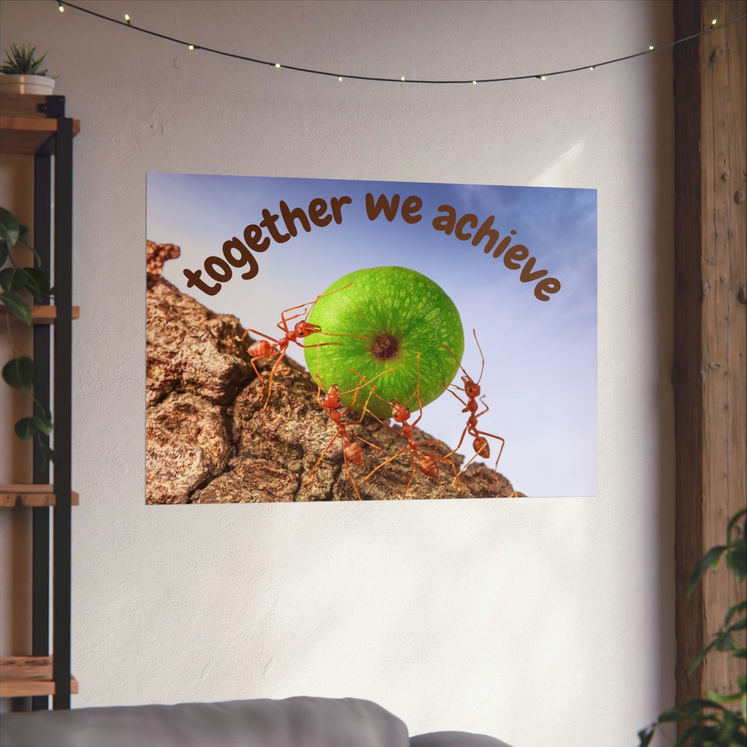 Human Resources HR Motivational Poster Together We Achieve Boost ...