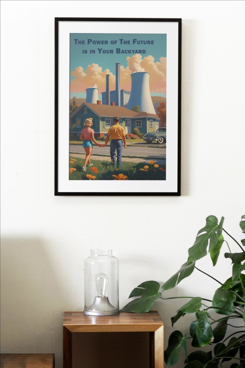 Fallout New Vegas Nuclear Power Propaganda Poster | Vintage Atomic ...