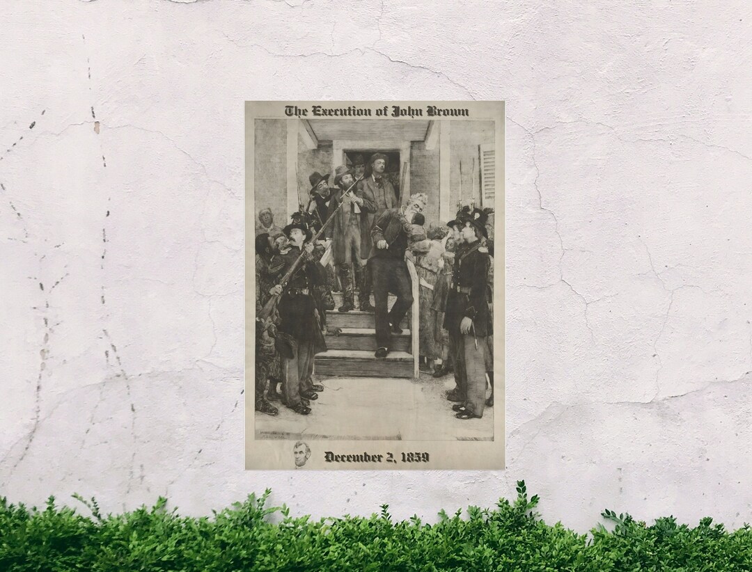 Vintage Poster of John Brown's Execution, 1859 Historic Art Print ...