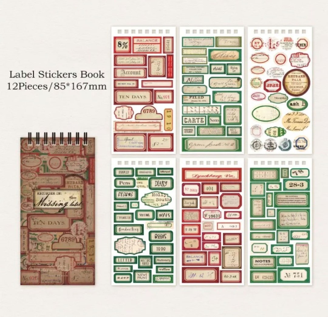 LABEL Sticker Book - Etsy