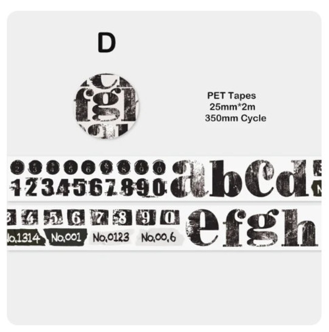 Clear Washi Tape: Letters and Numbers Perfect for Your Journal - Etsy