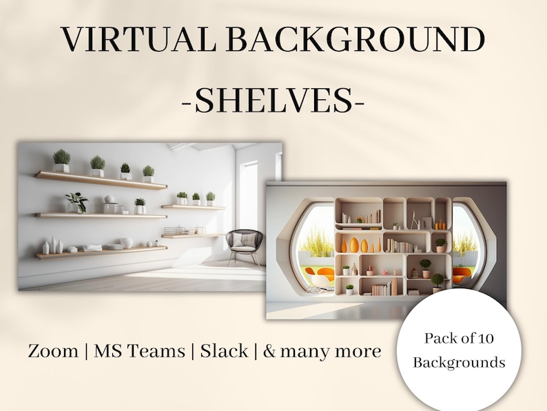 Shelves Background | Virtual Background | Zoom Background | Teams ...