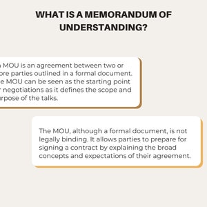 MOU, Memorandum of Understanding Template, Non-binding Agreement ...