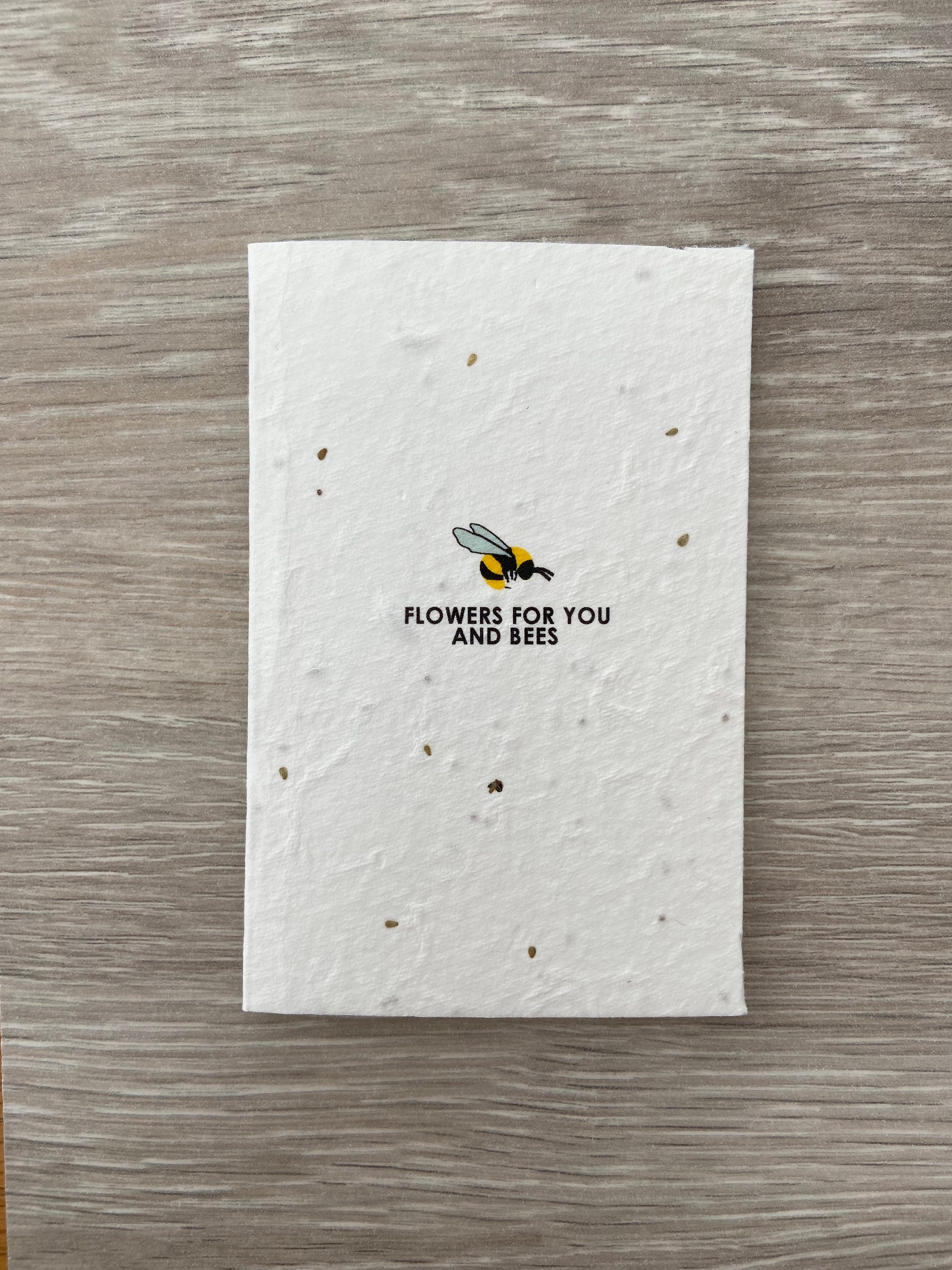 Plantable Seed Paper Cards: Minimalist Wildflower A7 Postcard - Etsy
