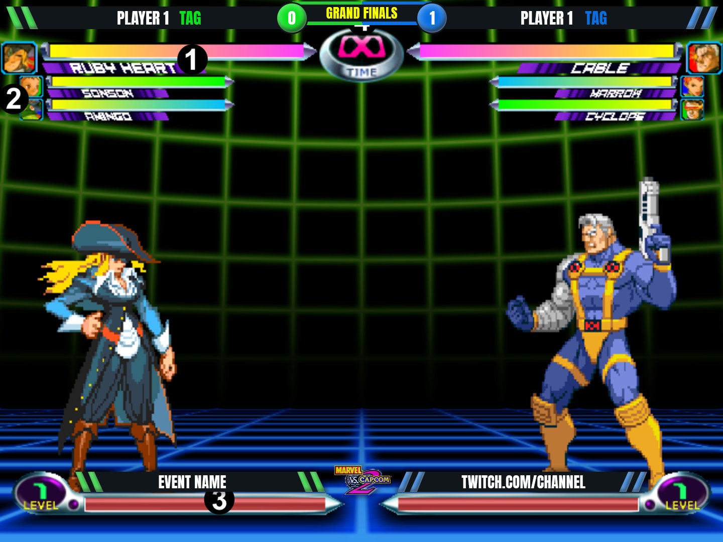 Marvel Vs Capcom 2 Scoreboard Overlay, Fighting Game Scoreboard Overlay ...