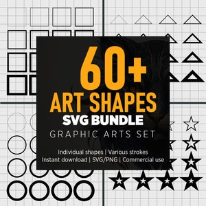 Shape Frames SVG Bundle Art Shape Set Borders Clipart Svg Silhouette ...