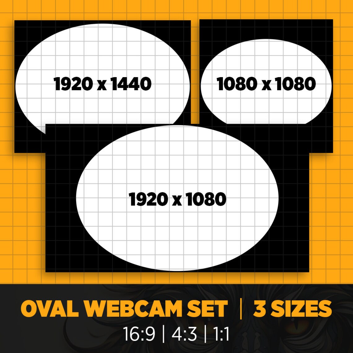 Webcam Mask Shape Overlay Bundle, SVG Shape Masks for Streaming Webcam ...