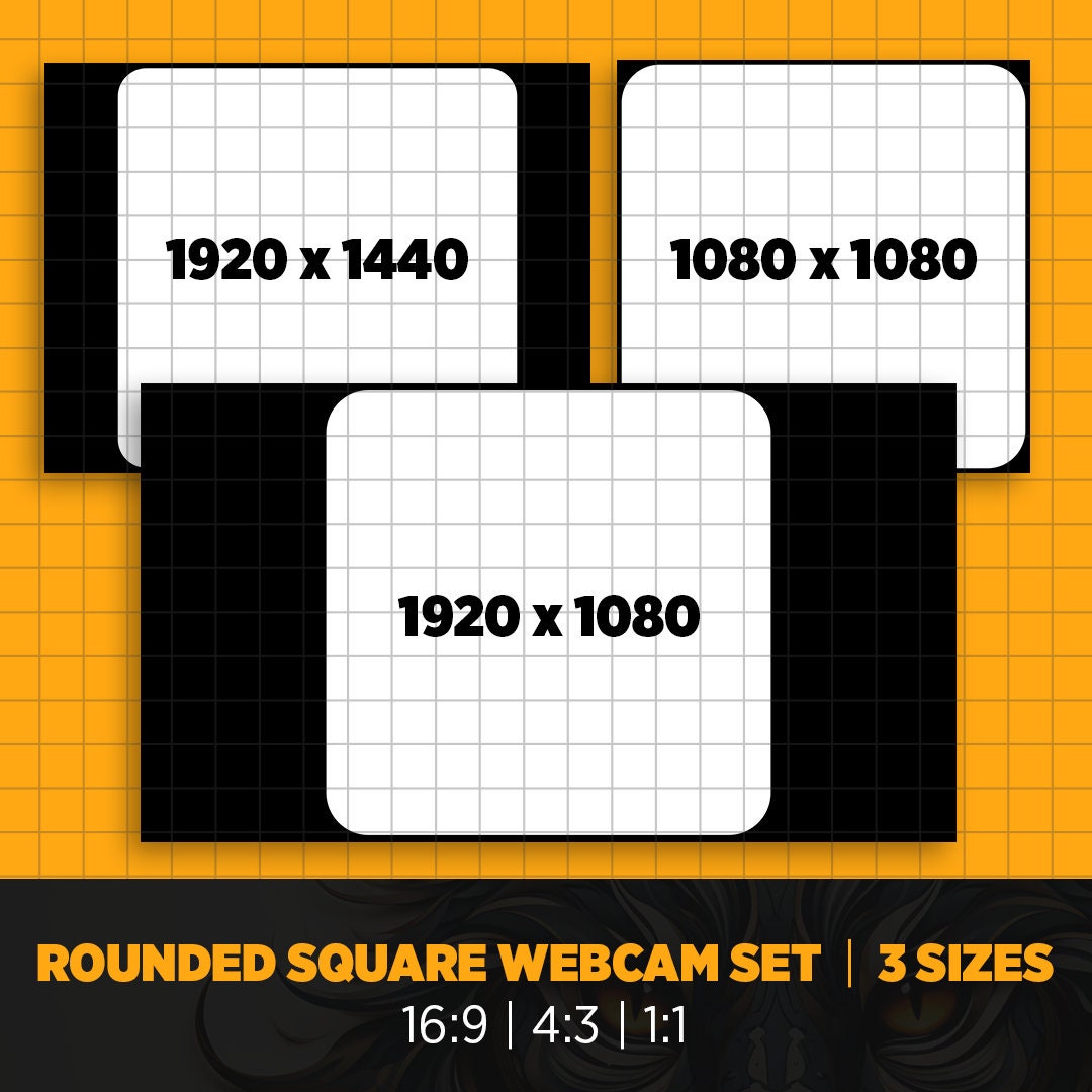 Webcam Mask Shape Overlay Bundle, SVG Shape Masks for Streaming Webcam ...