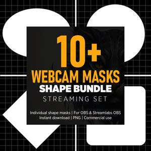 Webcam Mask Shape Overlay Bundle, SVG Shape Masks for Streaming Webcam ...