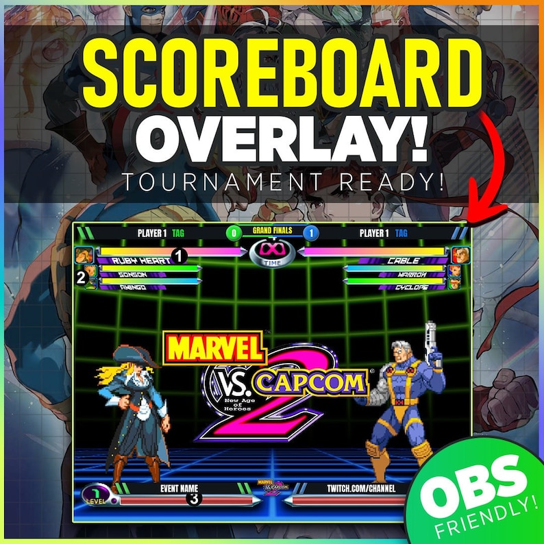 Marvel Vs Capcom 2 Scoreboard Overlay, Fighting Game Scoreboard Overlay ...